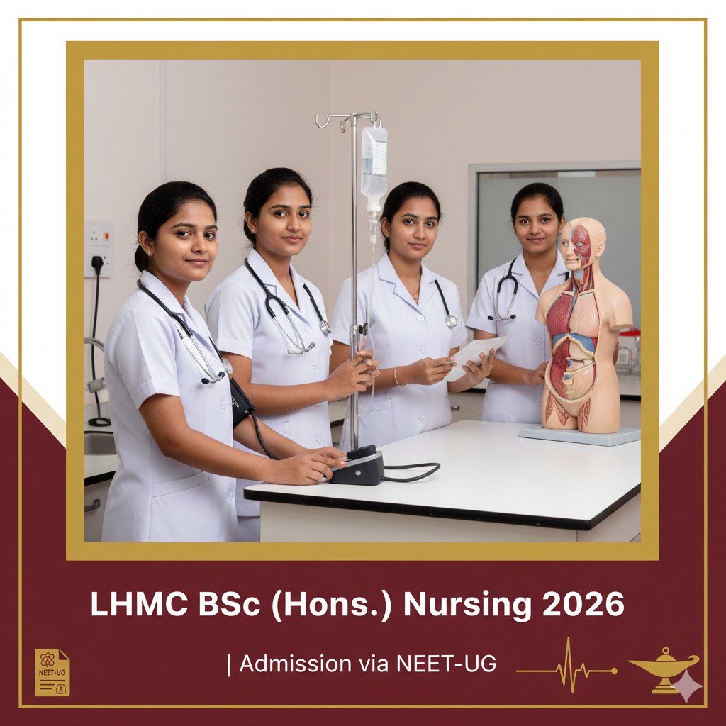 LHMC B.Sc Nursing Admission 2026: NEET Dates, Cutoff & Fees